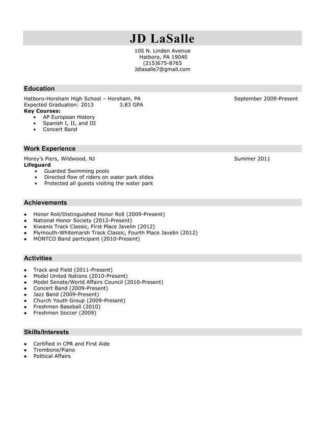 La salle, resume | DOCX