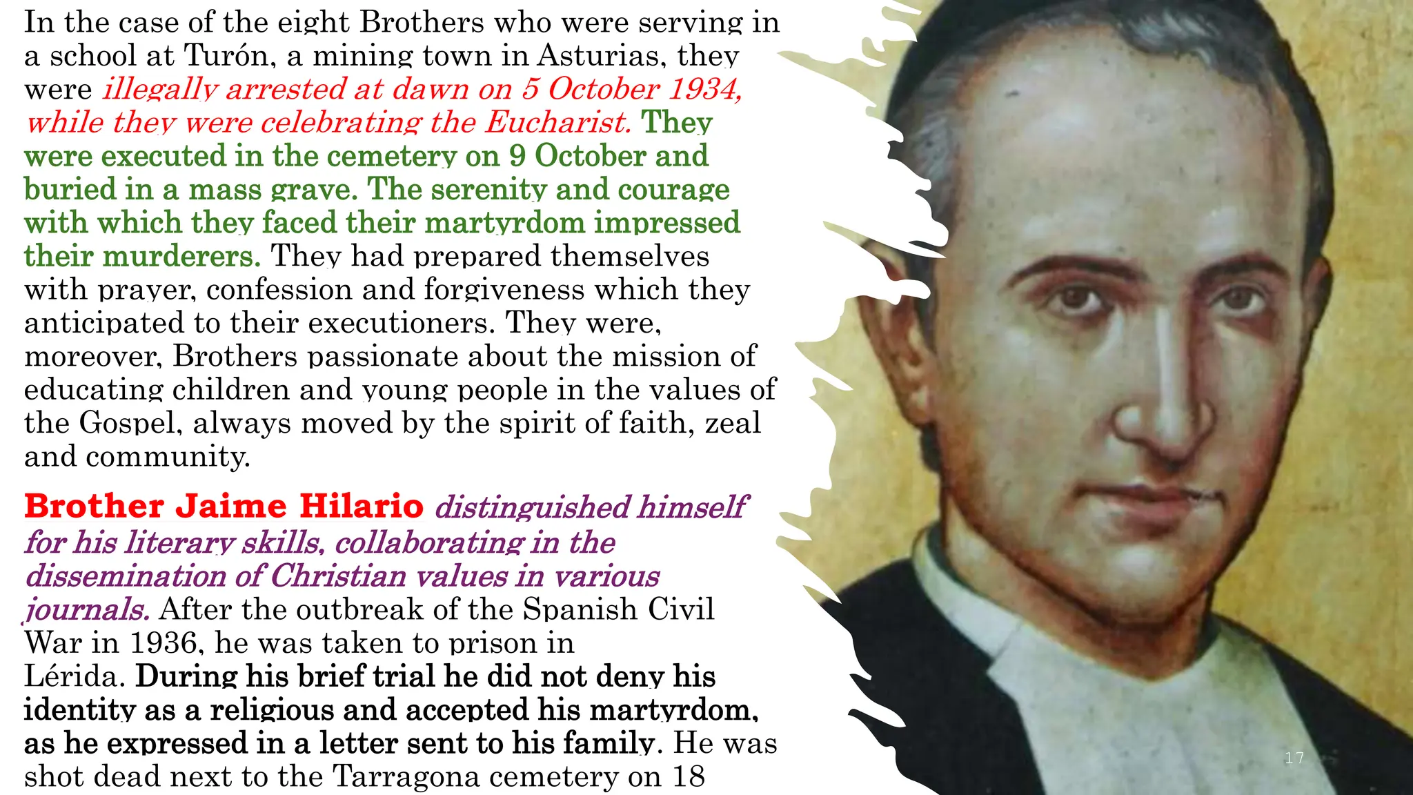 the life, vocation, and mission of the 3 la sallian saints | PPT