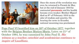 the life, vocation, and mission of the 3 la sallian saints | PPT