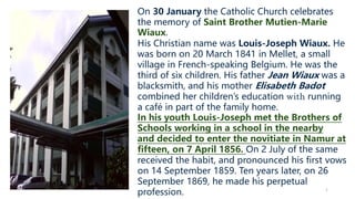 the life, vocation, and mission of the 3 la sallian saints | PPTX