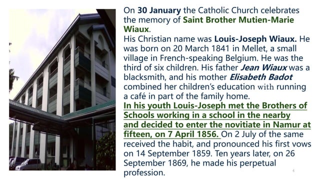 the life, vocation, and mission of the 3 la sallian saints | PPT