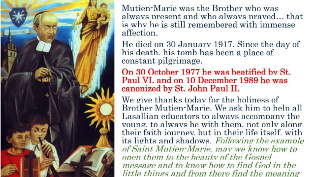 the life, vocation, and mission of the 3 la sallian saints | PPT