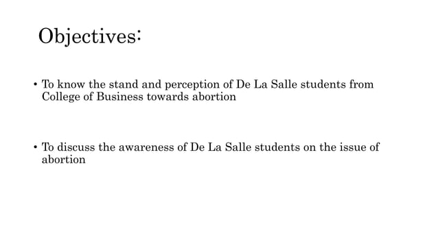 La sallian stand on abortion | PPT