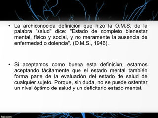La salud mental | PPT