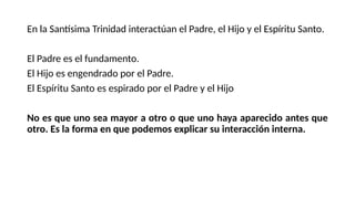 Breve presentación sobre el tema: La Santísima Trinidad | PPTX