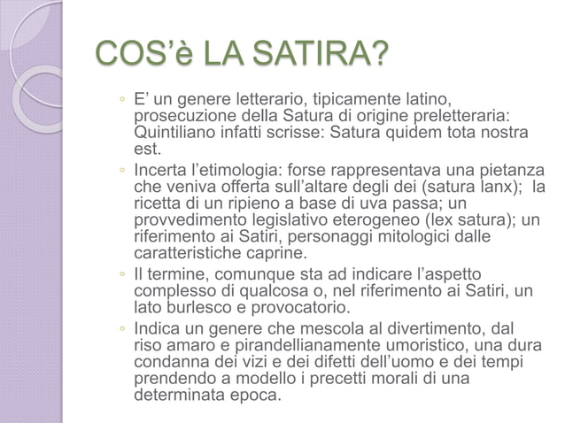La satira | PPT