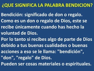 La Palabra Bendición
