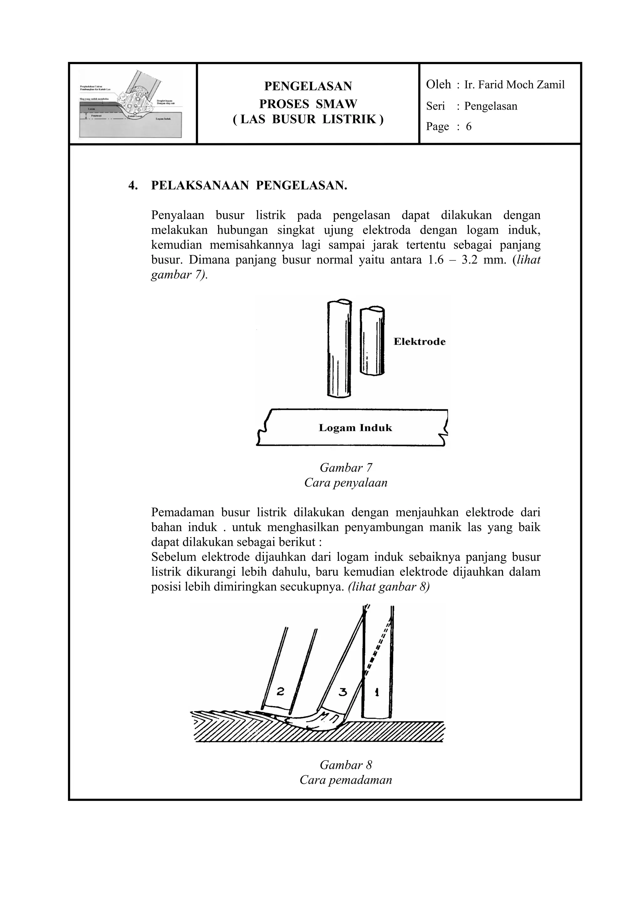 Las busur listrik elektroda terbungkus | PDF