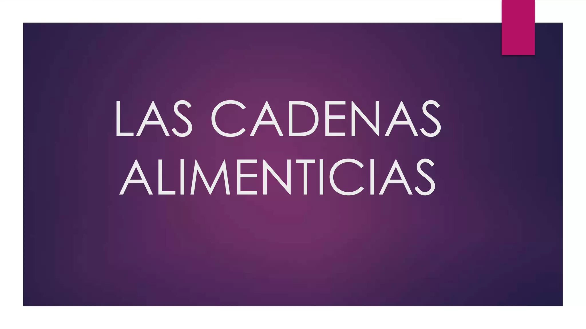 Las cadenas alimenticias | PPTX