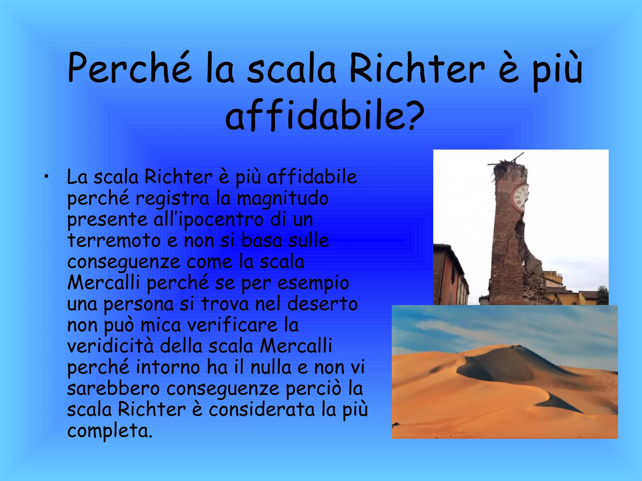 La scala mercalli e la scala richter | PPT