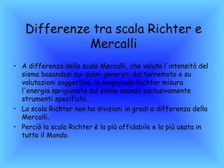 La scala mercalli e la scala richter | PPT