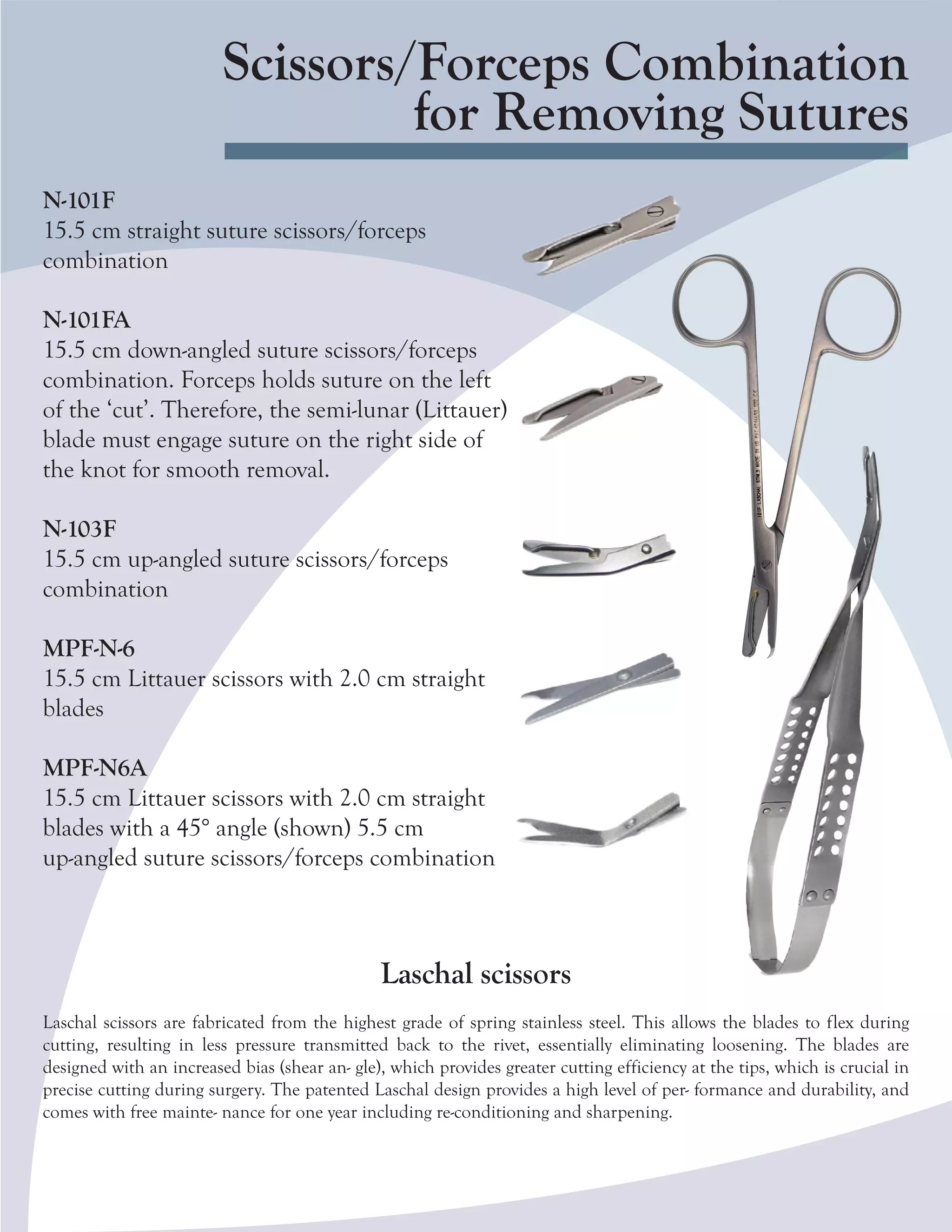 Laschal Scissors/Forceps Combination for Removing Sutures | PDF