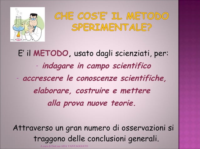 La scienza e il metodo sperimentale | PPT