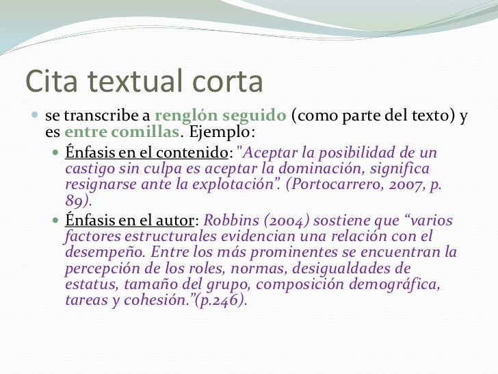 Que Es Una Cita Textual Corta Y Larga Descargar Manual Que Es Una Cita Textual Corta Y Larga Descargar Manual