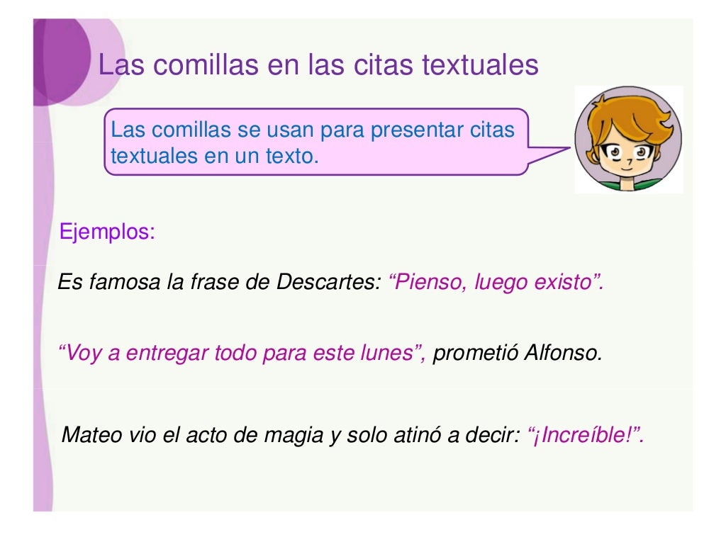 FICHA DE ESTUDIO.- USO DE COMILLAS