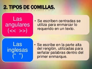 Las comillas | PPTX