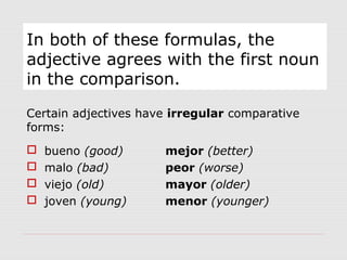 Las comparaciones | PPT