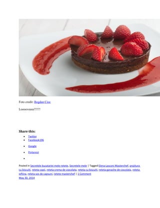 Ioana Lasconi - reteta prajitura | DOC