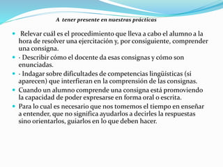 Las consignas | PPTX