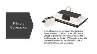 Las consolas y sus generaciones | PPTX