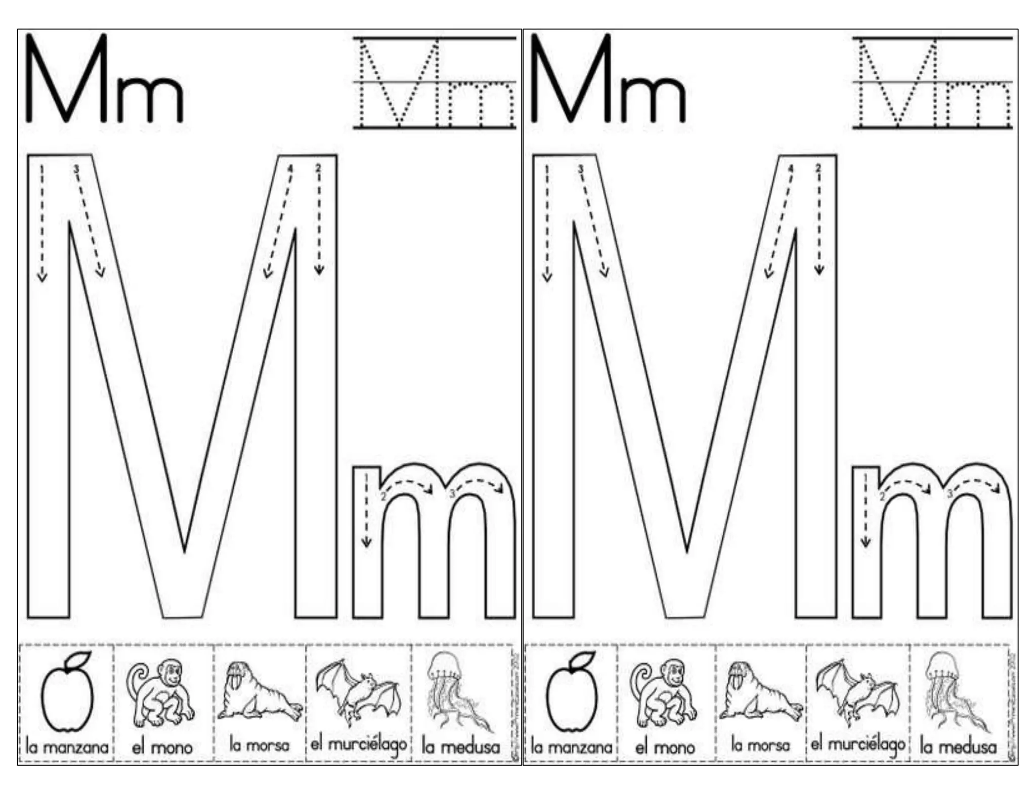 Las consonantes m, p, s, l, t, n y d | DOCX
