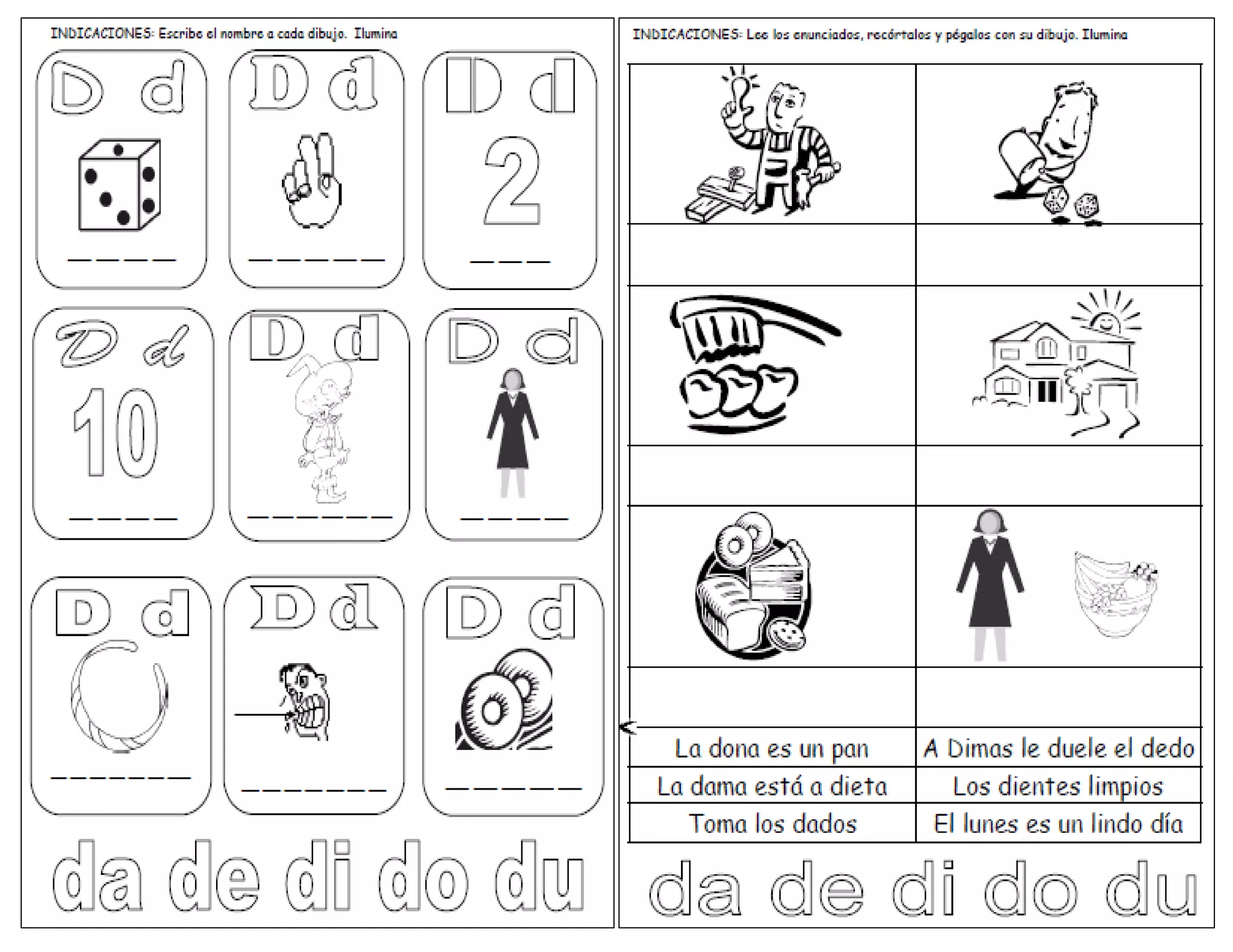 Las consonantes m, p, s, l, t, n y d | DOCX