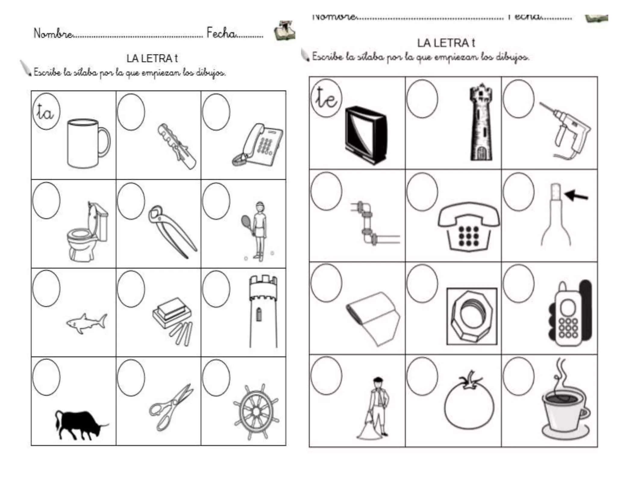 Las consonantes m, p, s, l, t, n y d | DOCX