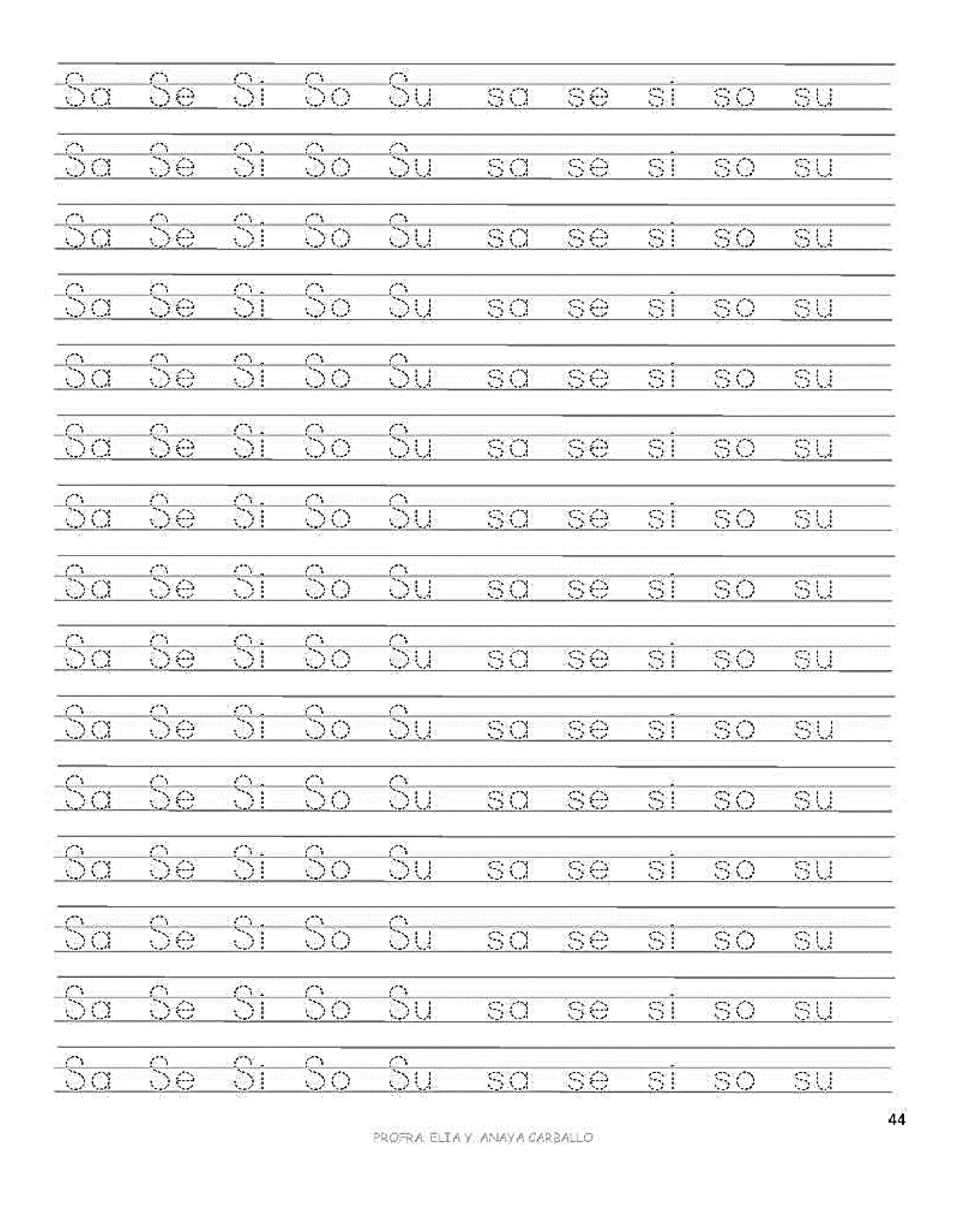 Las consonantes m, p, s, l, t, n y d | DOCX