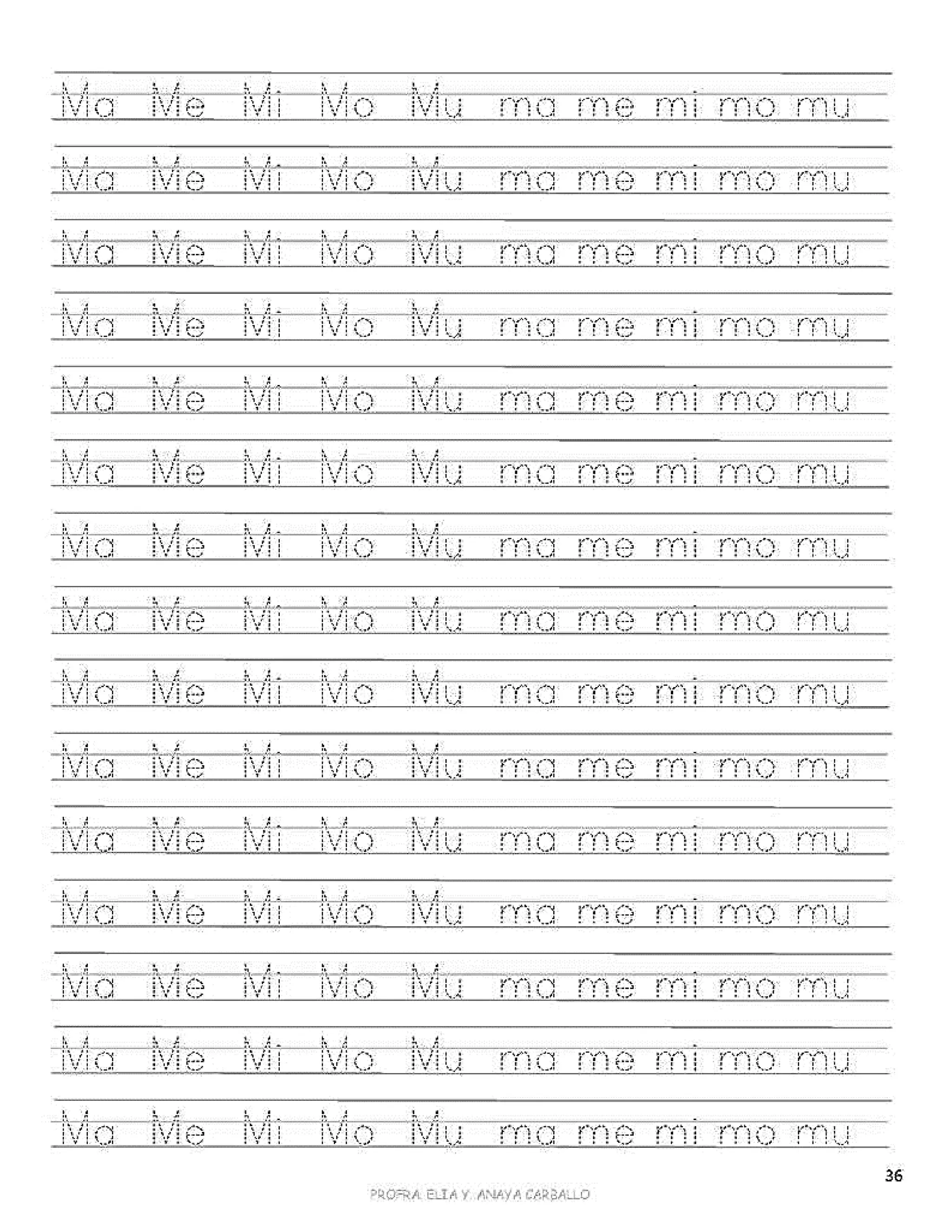 Las consonantes m, p, s, l, t, n y d | DOCX