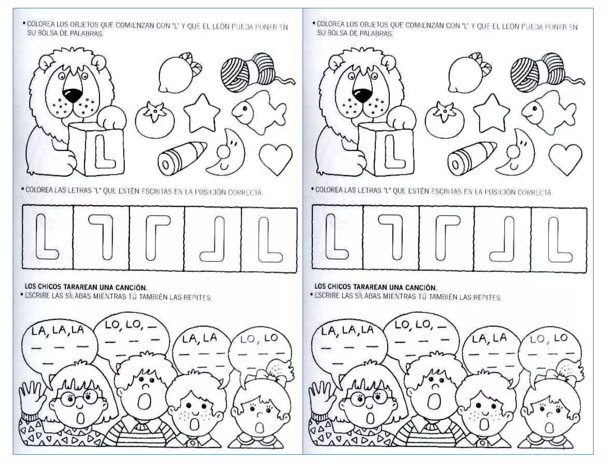 Las consonantes m, p, s, l, t, n y d | DOCX