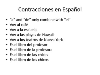 Las contracciones | PPTX