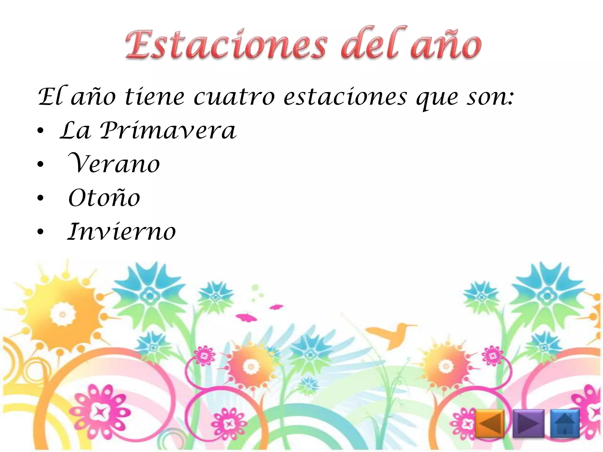 Las cuatro estaciones del año | PPTX