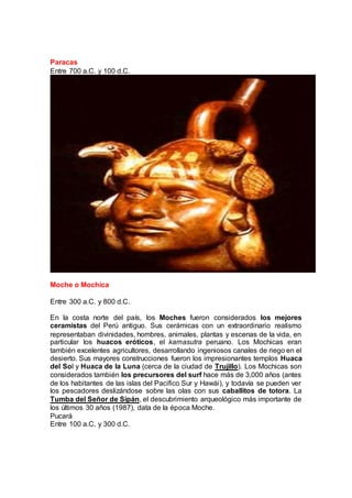 Las culturas preincaicas | DOCX