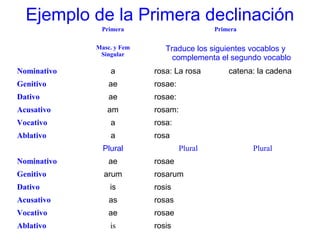 Las declinaciones latinas | PPT