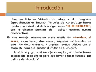 Las delicias del chocolate | PPT