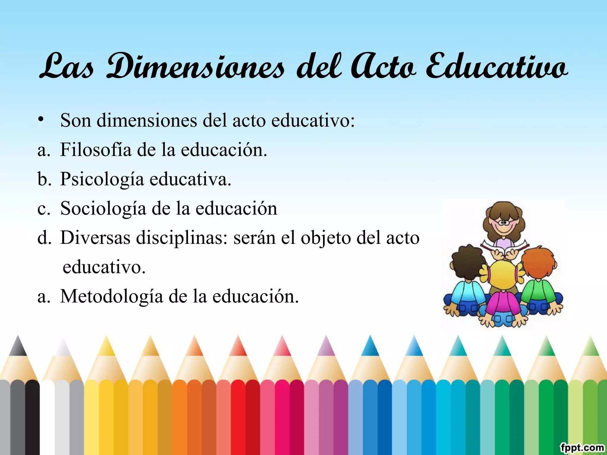 Las Dimensiones Del Acto Educativo Ppt