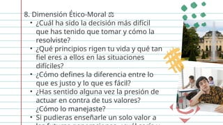 Las dimensiones de la persona humana. Un enfoque integral | PPTX