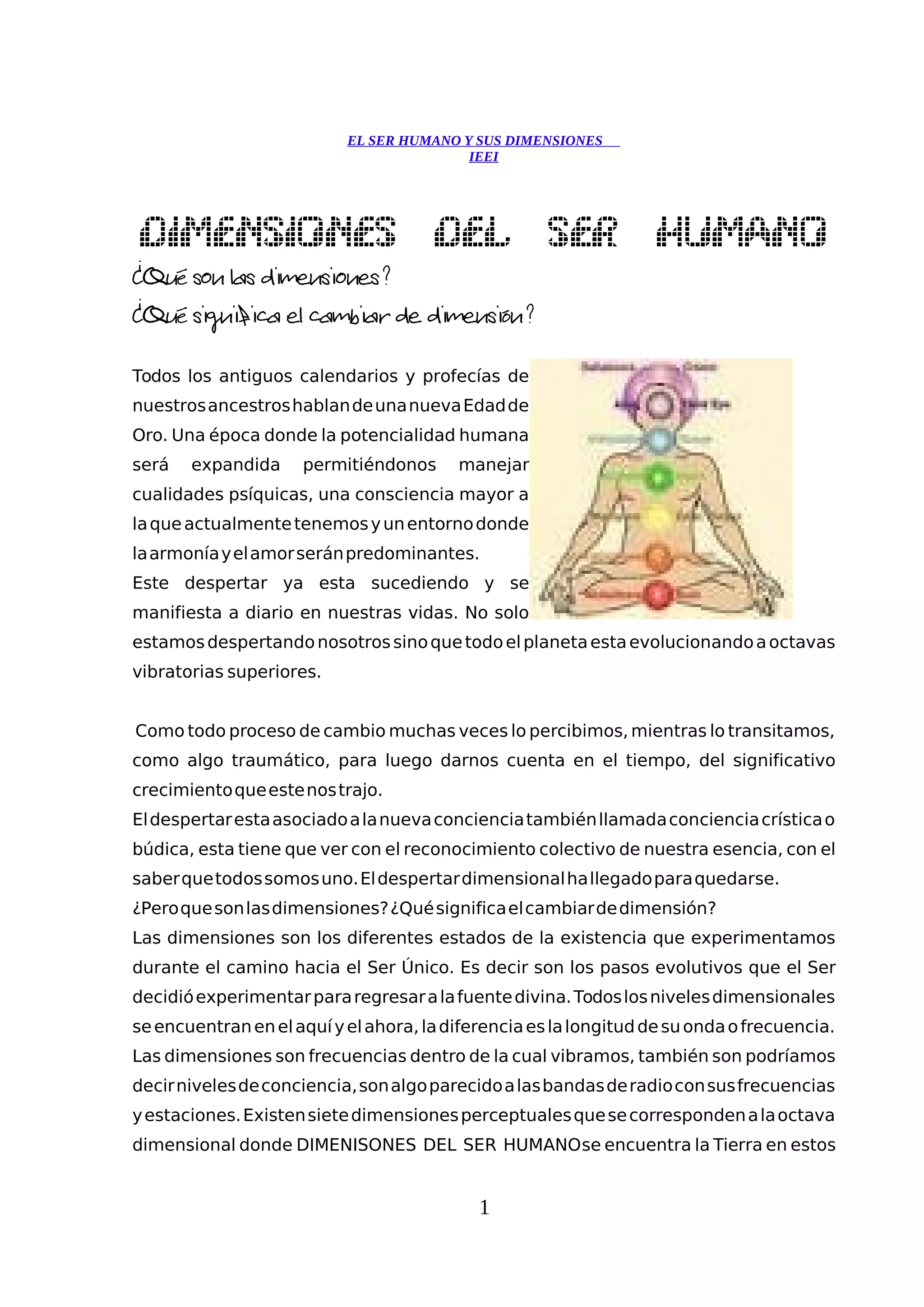 Las dimensiones del ser humano | PDF
