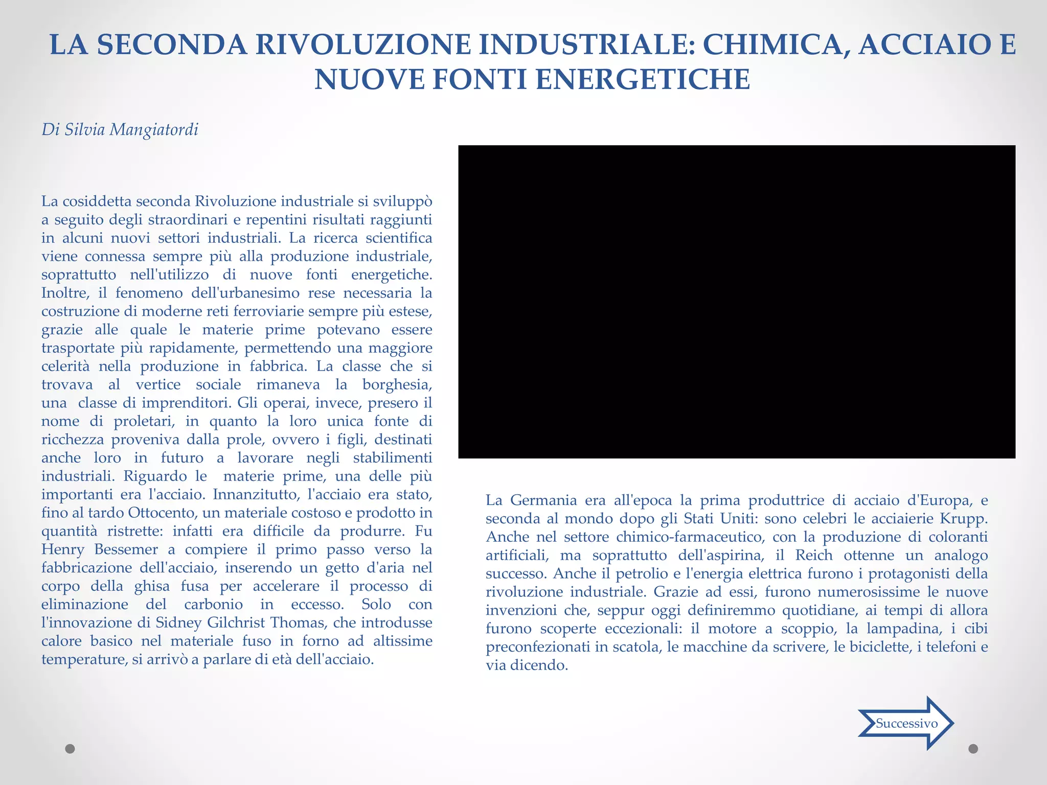 La seconda rivoluzione industriale | PPTX