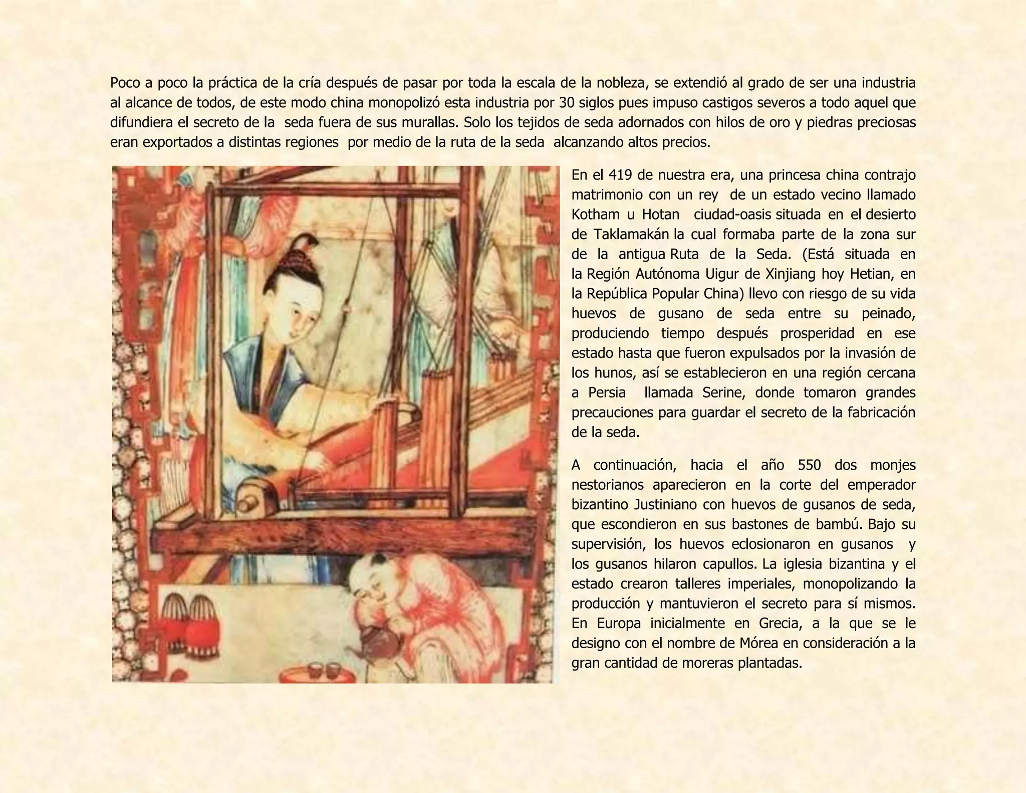 LA SEDA UN PROCESO MILENARIO. | DOCX
