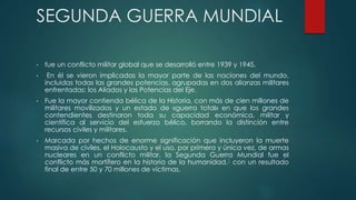 La segunda guerra mundial | PPTX