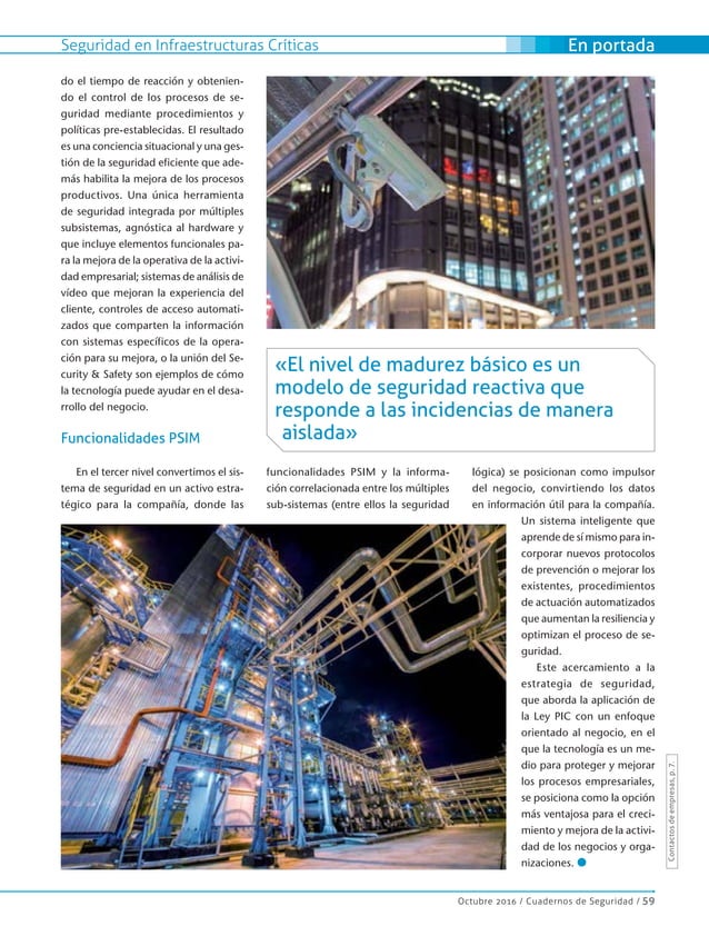 La Seguridad Electrónica Y La Ley De Protección De Infraestructuras