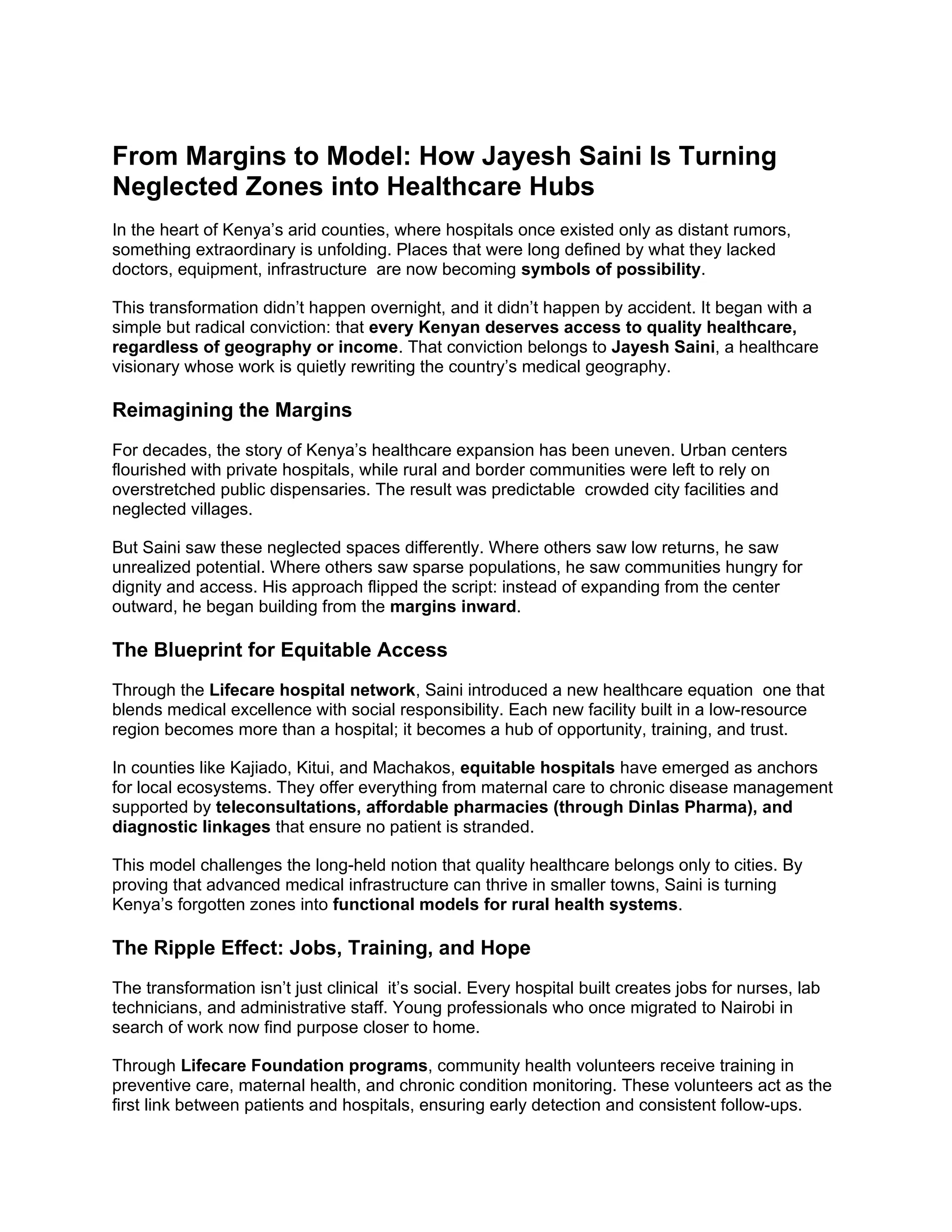 From Margins to Model: How Jayesh Saini Is Turning Neglected Zones into ...