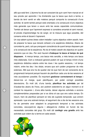 La seqüència didàctica - Text (Grup 5) | PDF