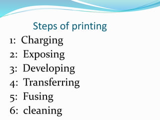 History n Working Of Laser Printer | PPT