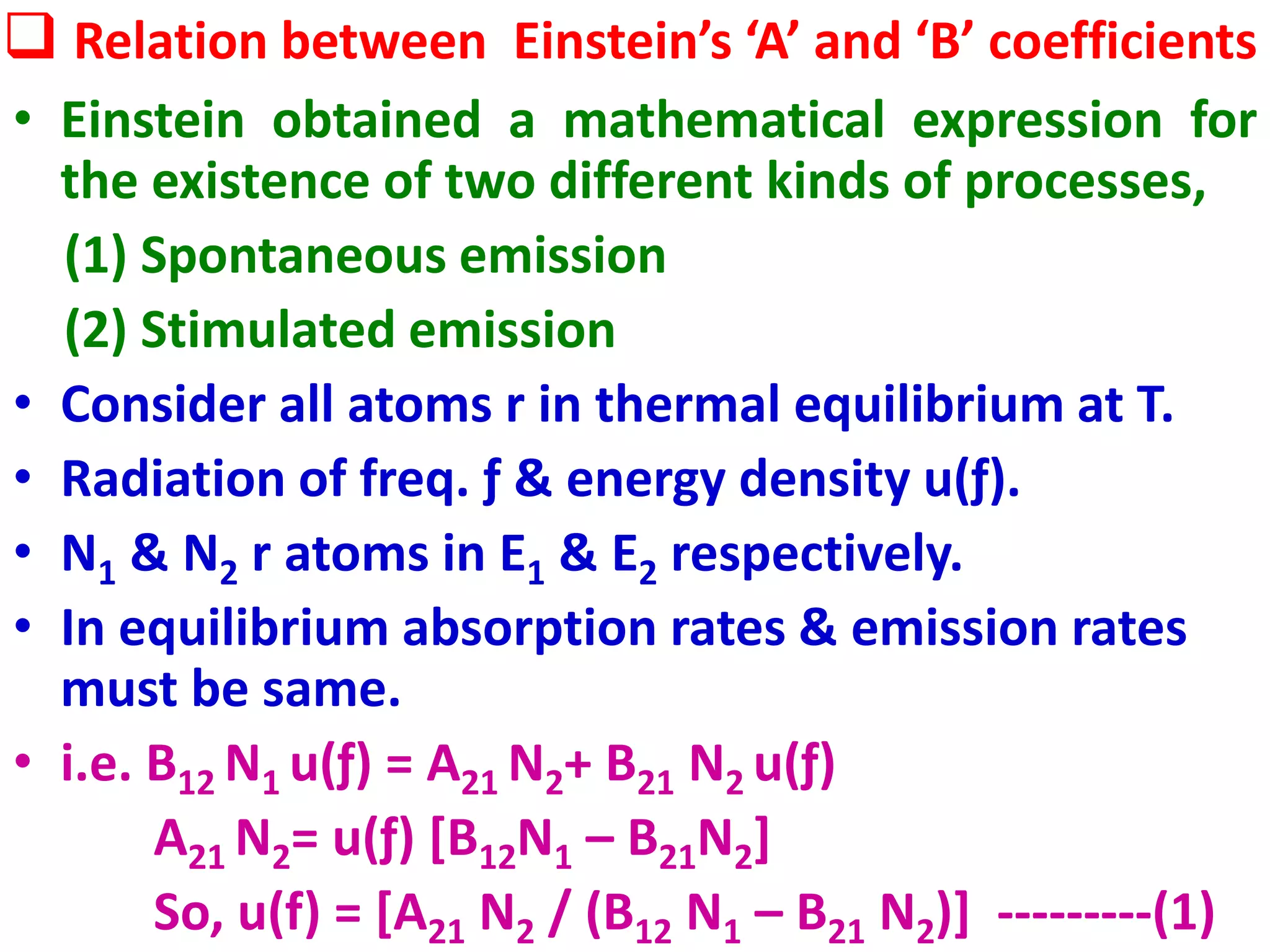 B.Tech sem I Engineering Physics U-II Chapter 2-LASER | PPTX