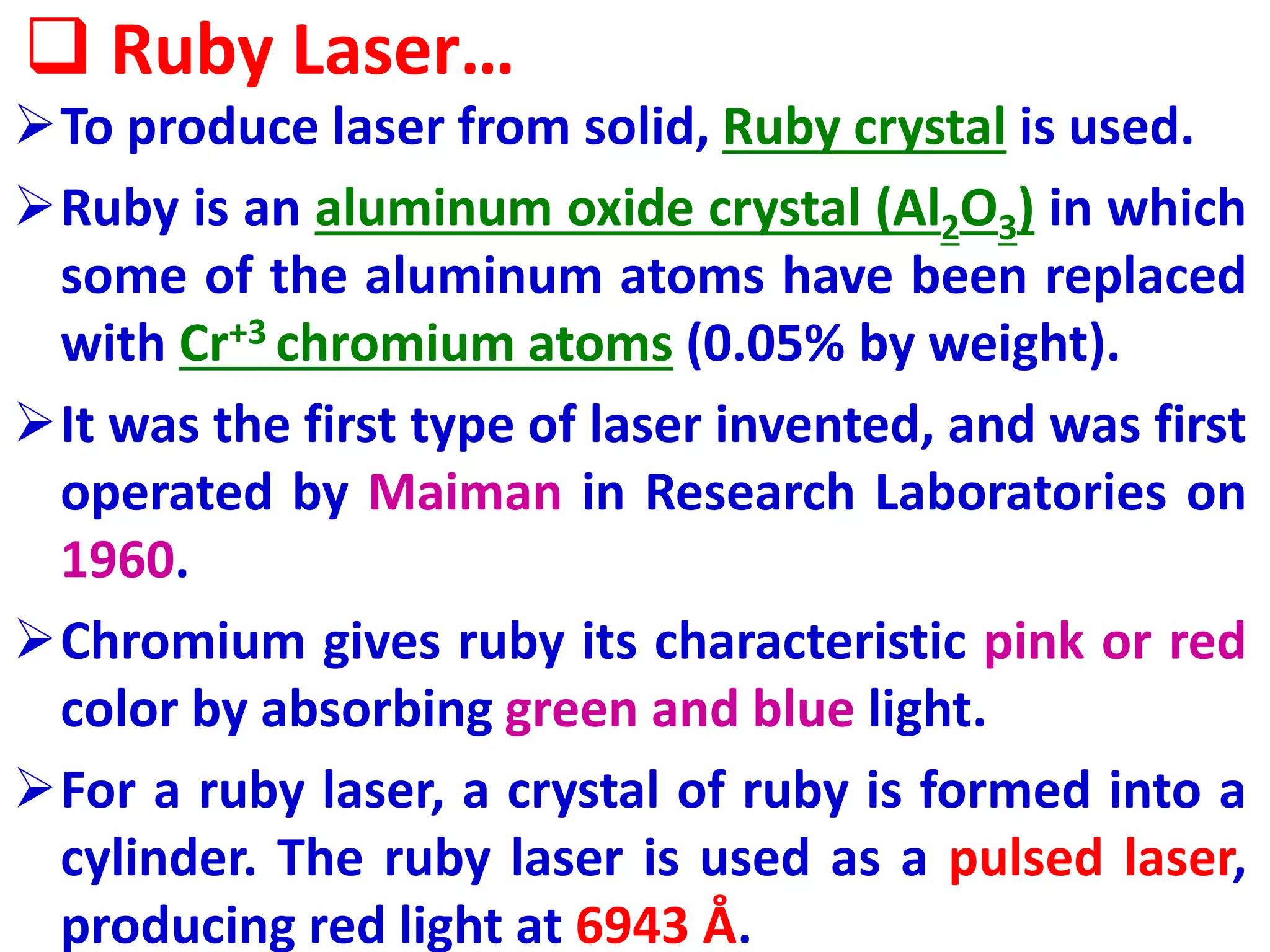 B.Tech sem I Engineering Physics U-II Chapter 2-LASER | PPTX