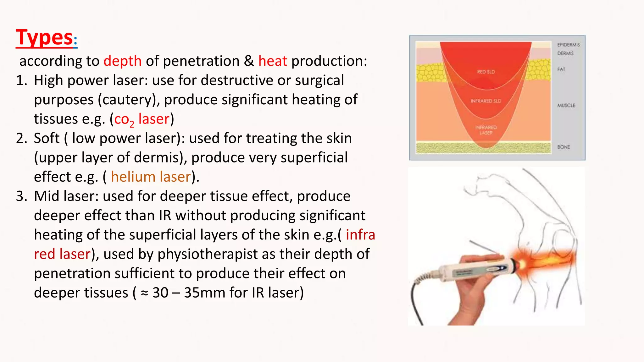 Laser pricipals and uses in rehabilitaion medicin | PPT