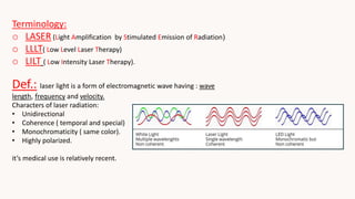 Laser pricipals and uses in rehabilitaion medicin | PPTX