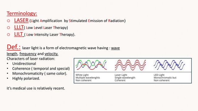 Laser pricipals and uses in rehabilitaion medicin | PPTX